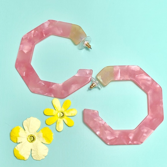 BaubleBar | Jewelry | Baublebar Geo Resin Hoop Earrings | Poshmark